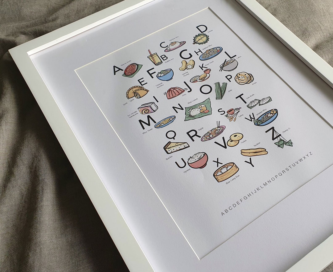 Singapore Local Food Alphabet Poster - Me2